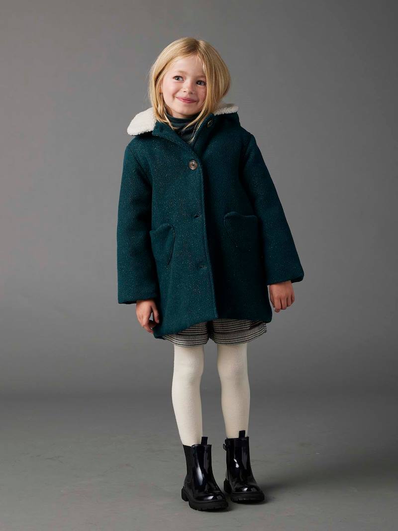 Coat with Hood for Girls - rosy, Girls | Vertbaudet